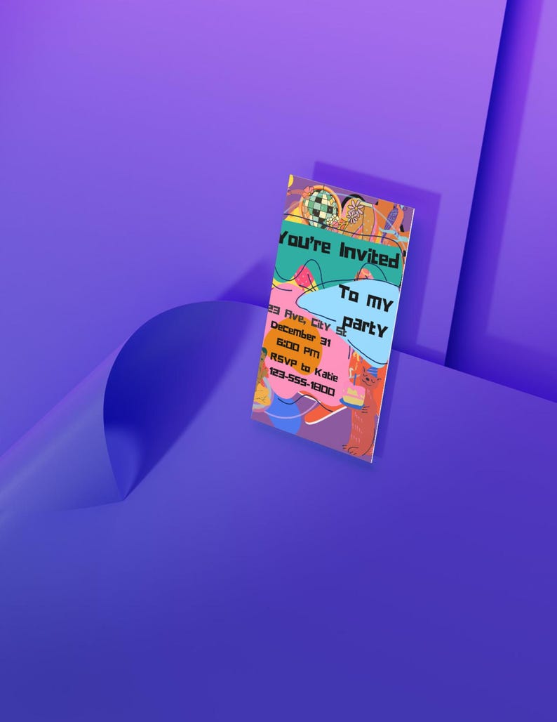 Funky, Unique Party Invitation - Etsy