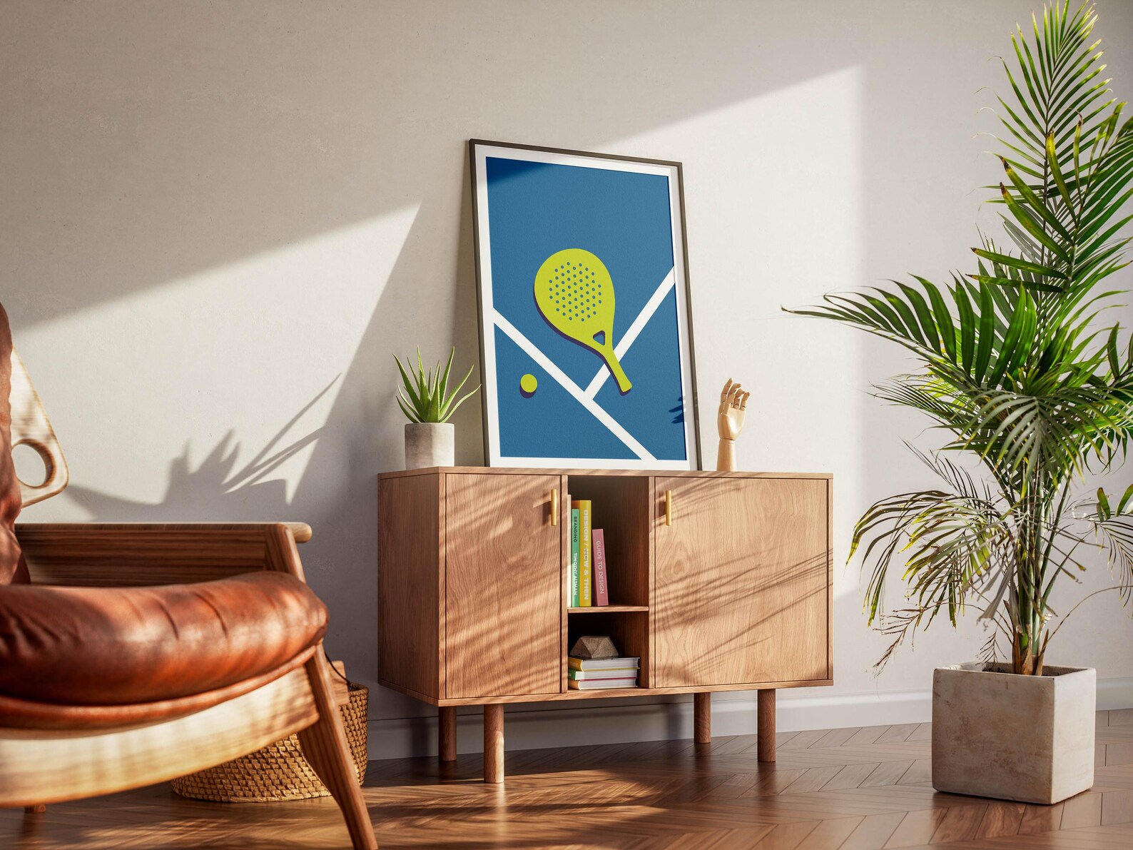 Minimalist Padel Tennis Poster, Modern Sports Wall Art, Padel Racket ...