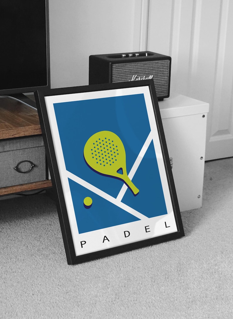 Padel Wall Art, Minimalist Sports Poster, Modern Padel Tennis Decor ...