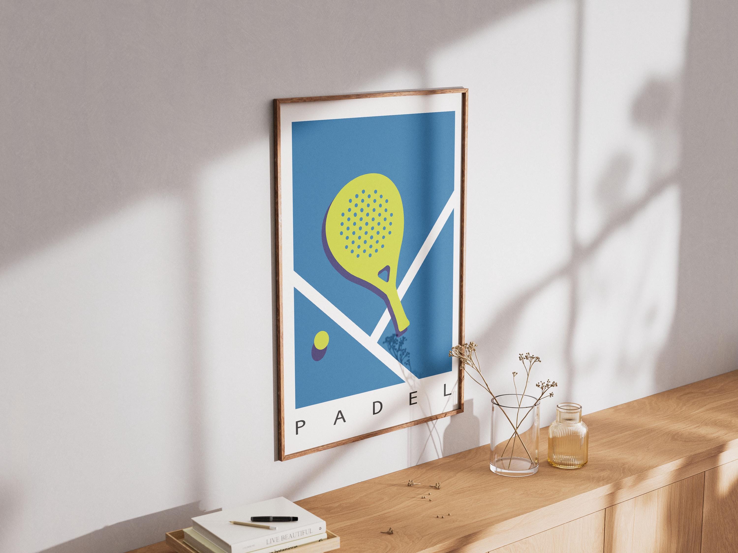 Padel Wall Art, Minimalist Sports Poster, Modern Paddle Tennis Decor ...