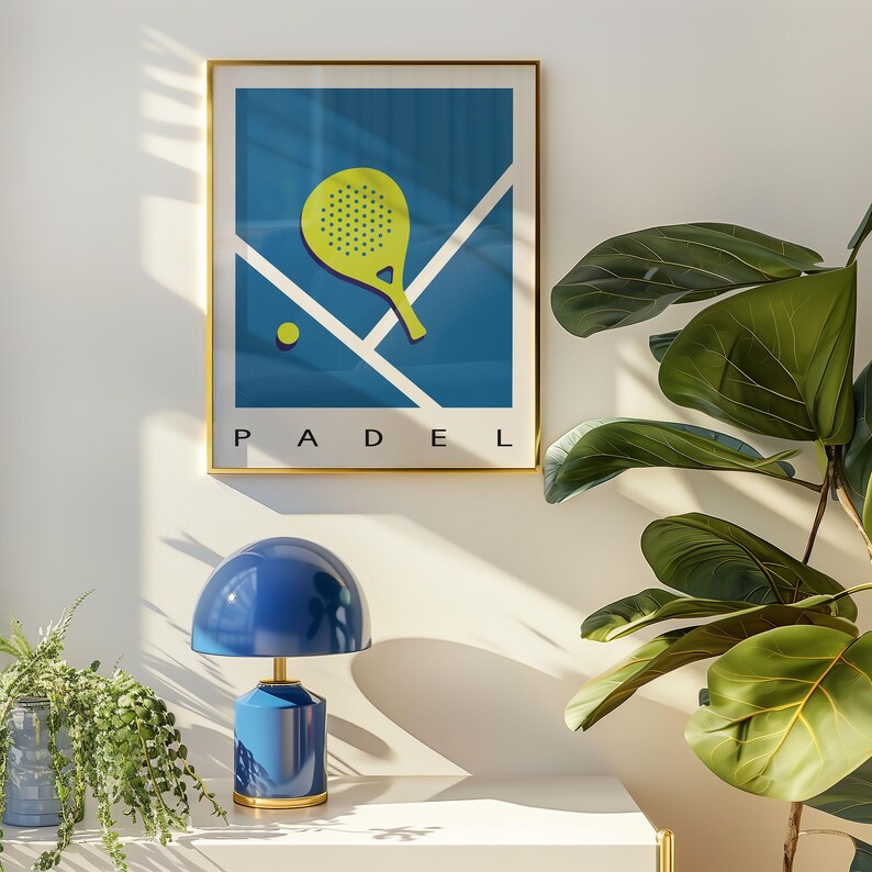 Padel Wall Art, Minimalist Sports Poster, Modern Padel Tennis Decor ...