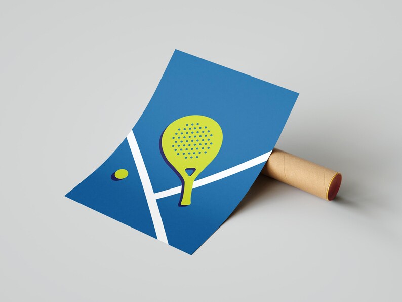 Minimalist Padel Tennis Poster, Modern Sports Wall Art, Padel Racket ...