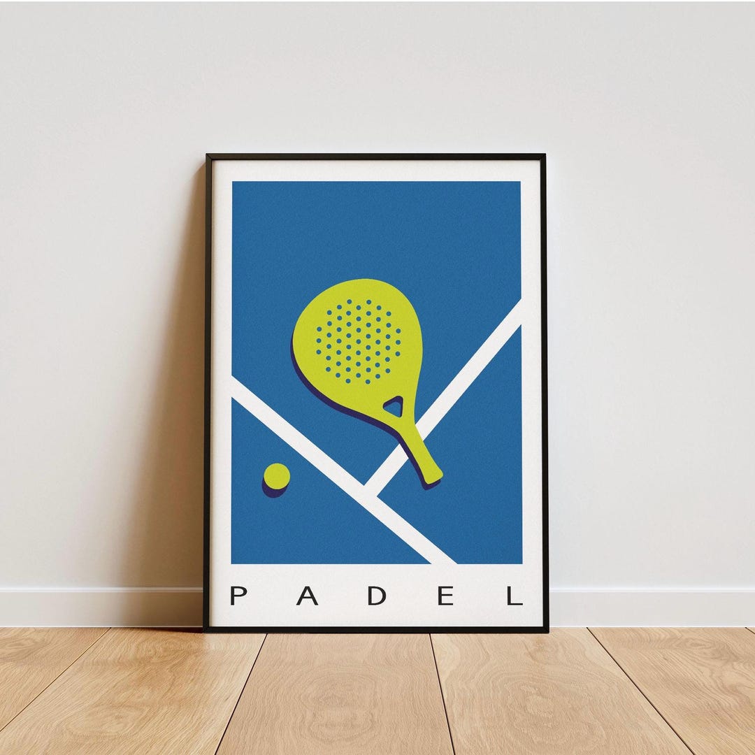 Padel Wall Art, Minimalist Sports Poster, Modern Padel Tennis Decor ...