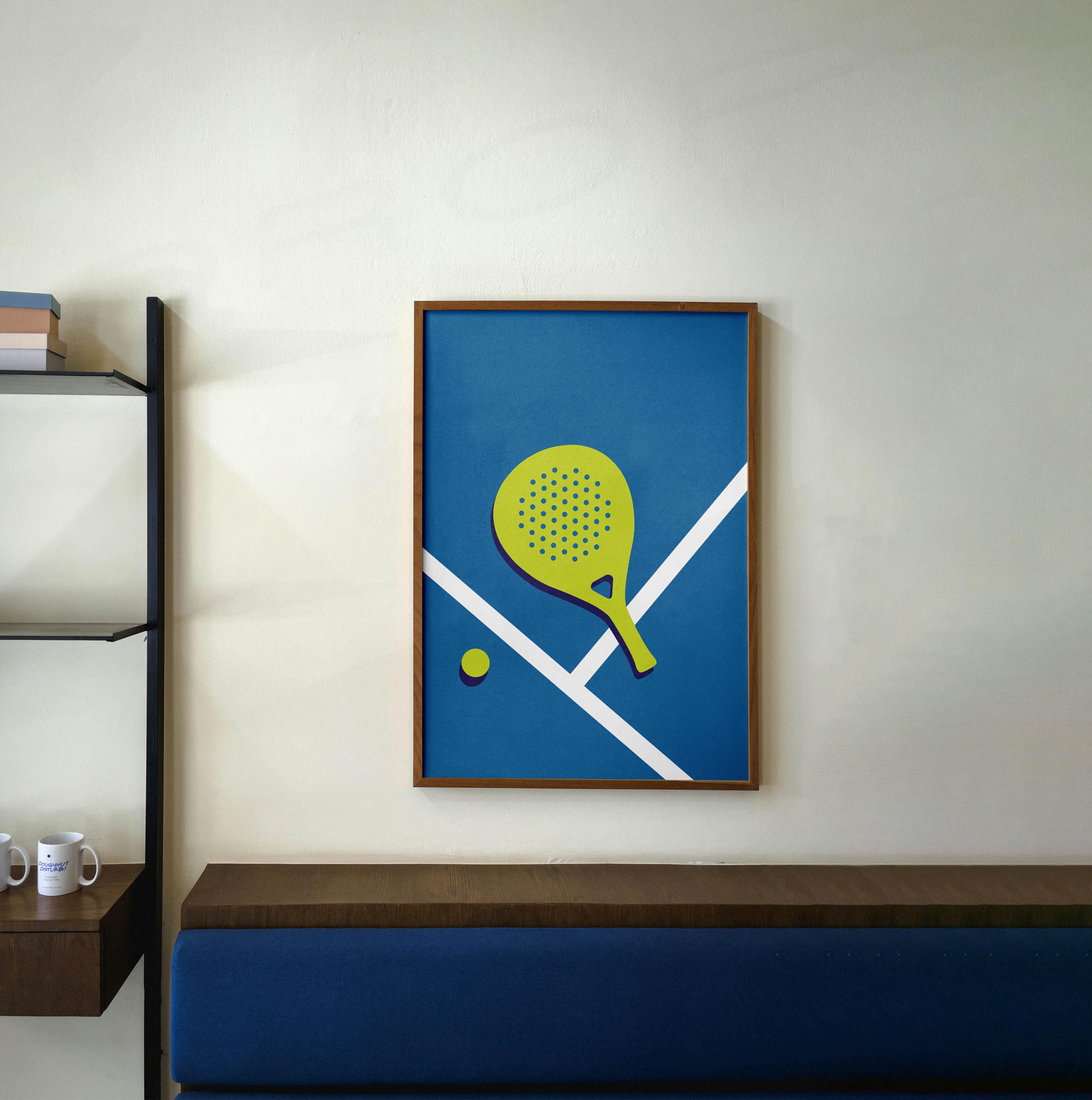 Minimalist Padel Tennis Print: Modern Sports Wall Art (digital Download ...