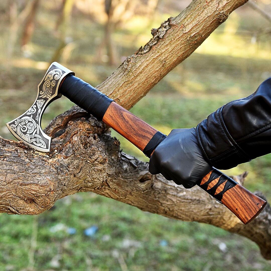 Hand Forged Functional Viking Axe of Ragnar Lothbrok Custom Tomahawk ...