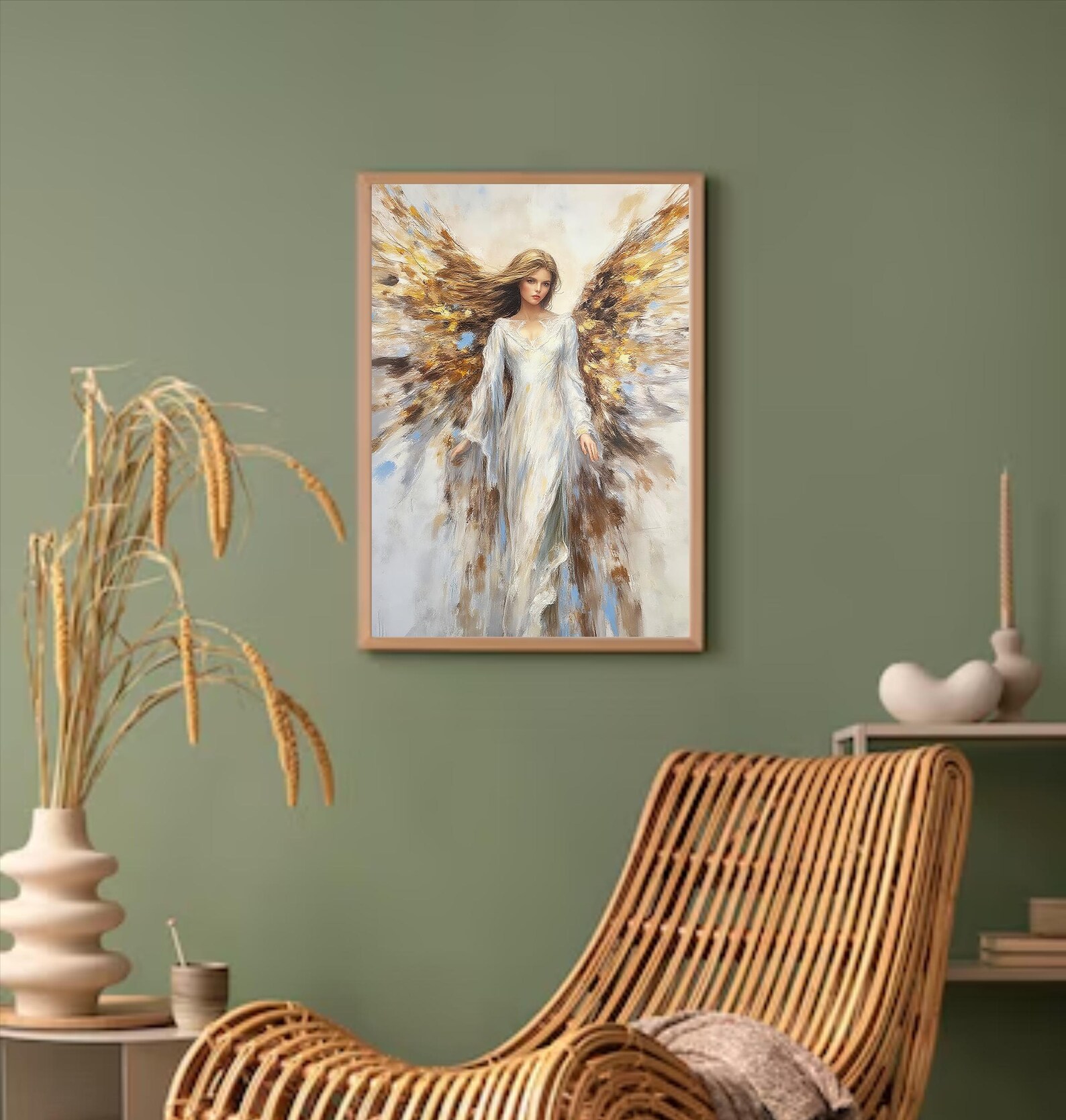 Angel Wings Portrait: Celestial Home Decor Art (digital Download) - Etsy