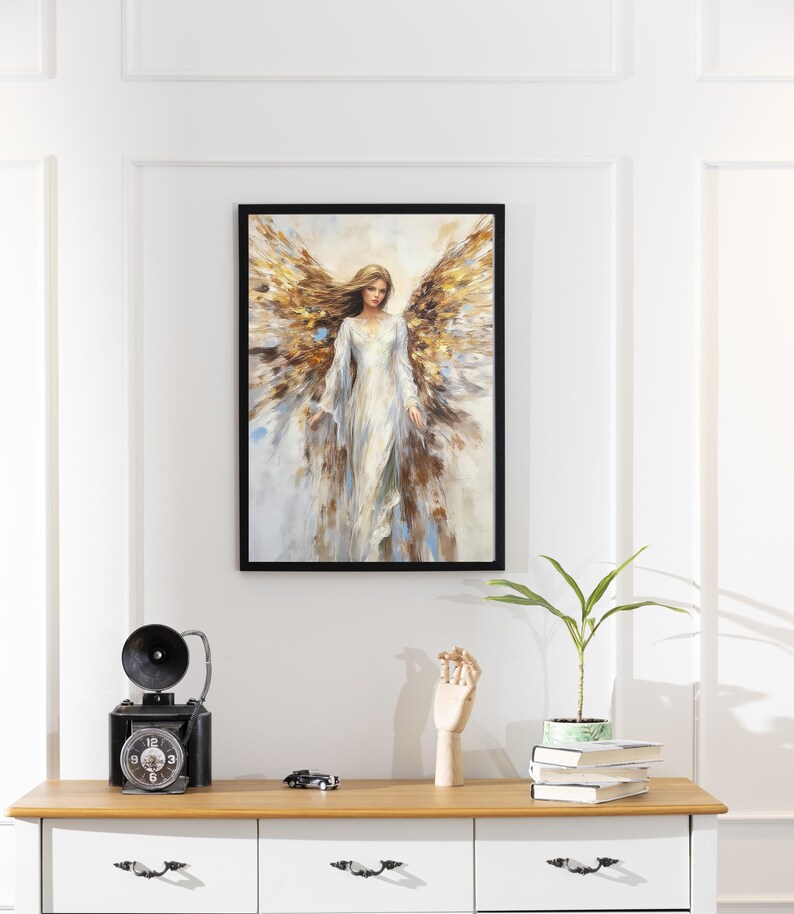 Angel Wings Portrait: Celestial Home Decor Art (digital Download) - Etsy
