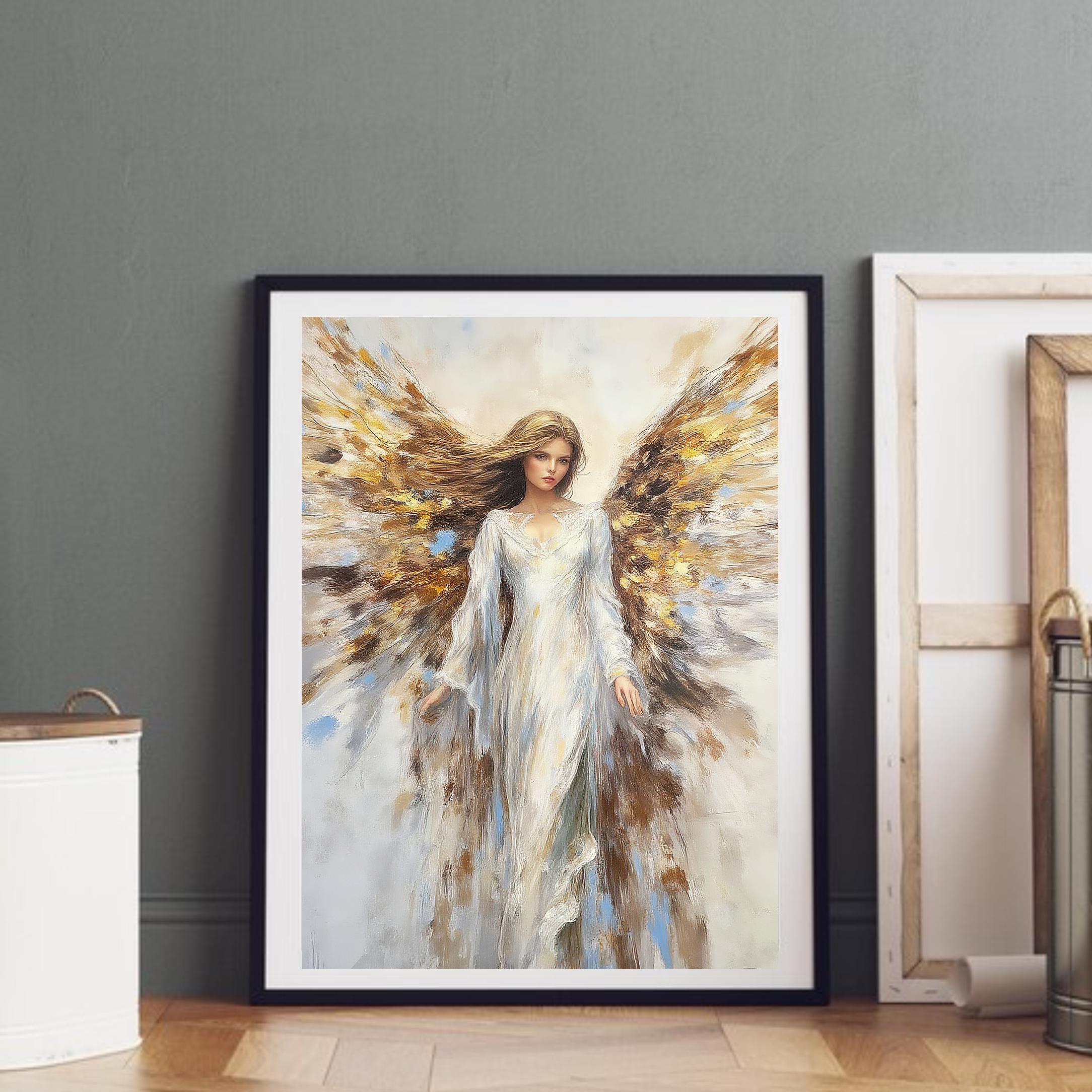 Angel Wings Portrait: Celestial Home Decor Art (digital Download) - Etsy