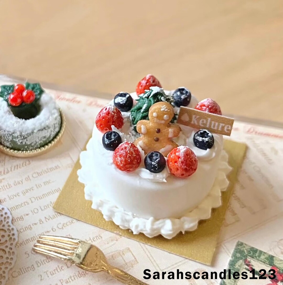 Cute Fruit Cake Cute Small Cake Mini Food Mini Dessert 1/12 Scale Mini ...