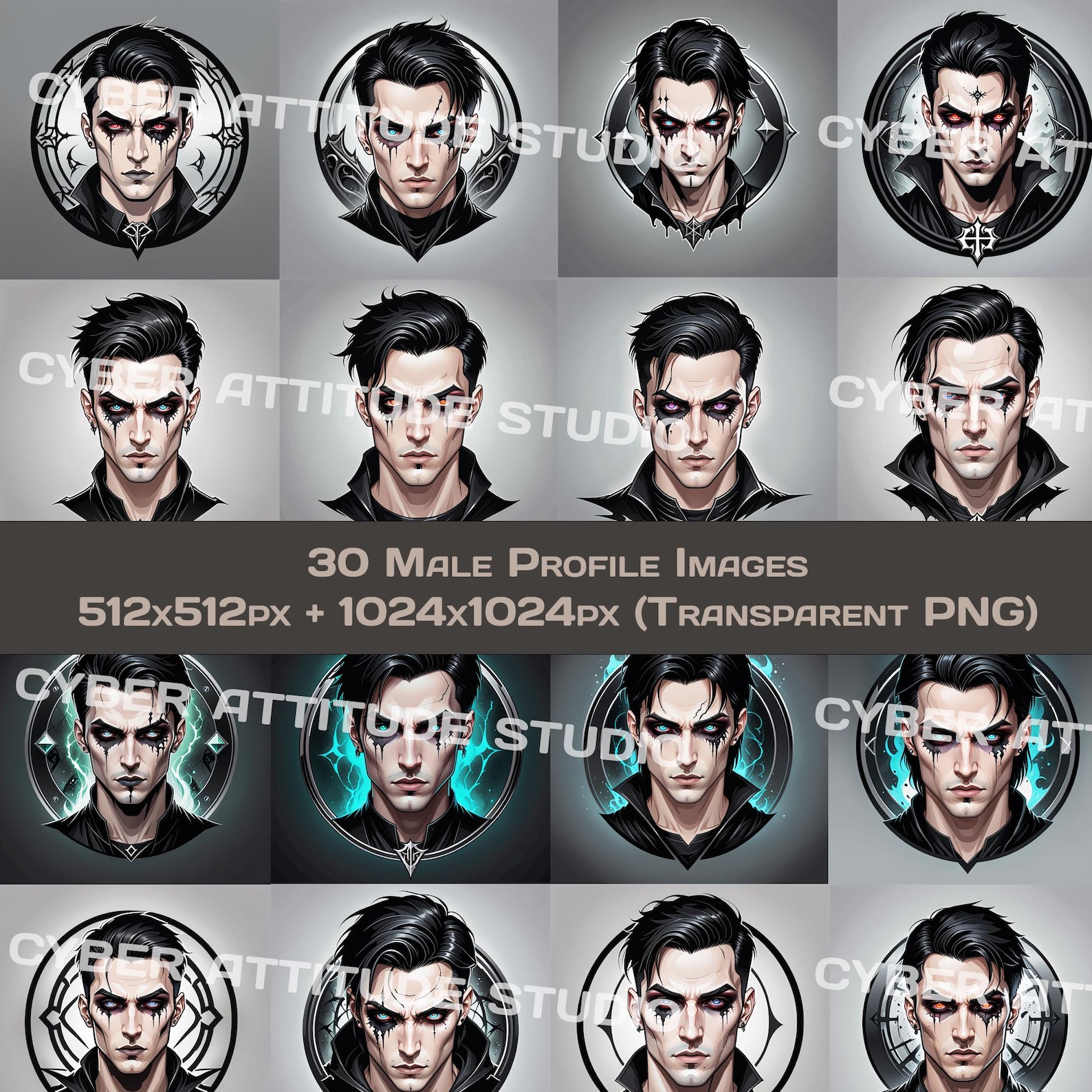Male Digital Gamer Profile Picture Twitch Avatar Design Discord Profile ...