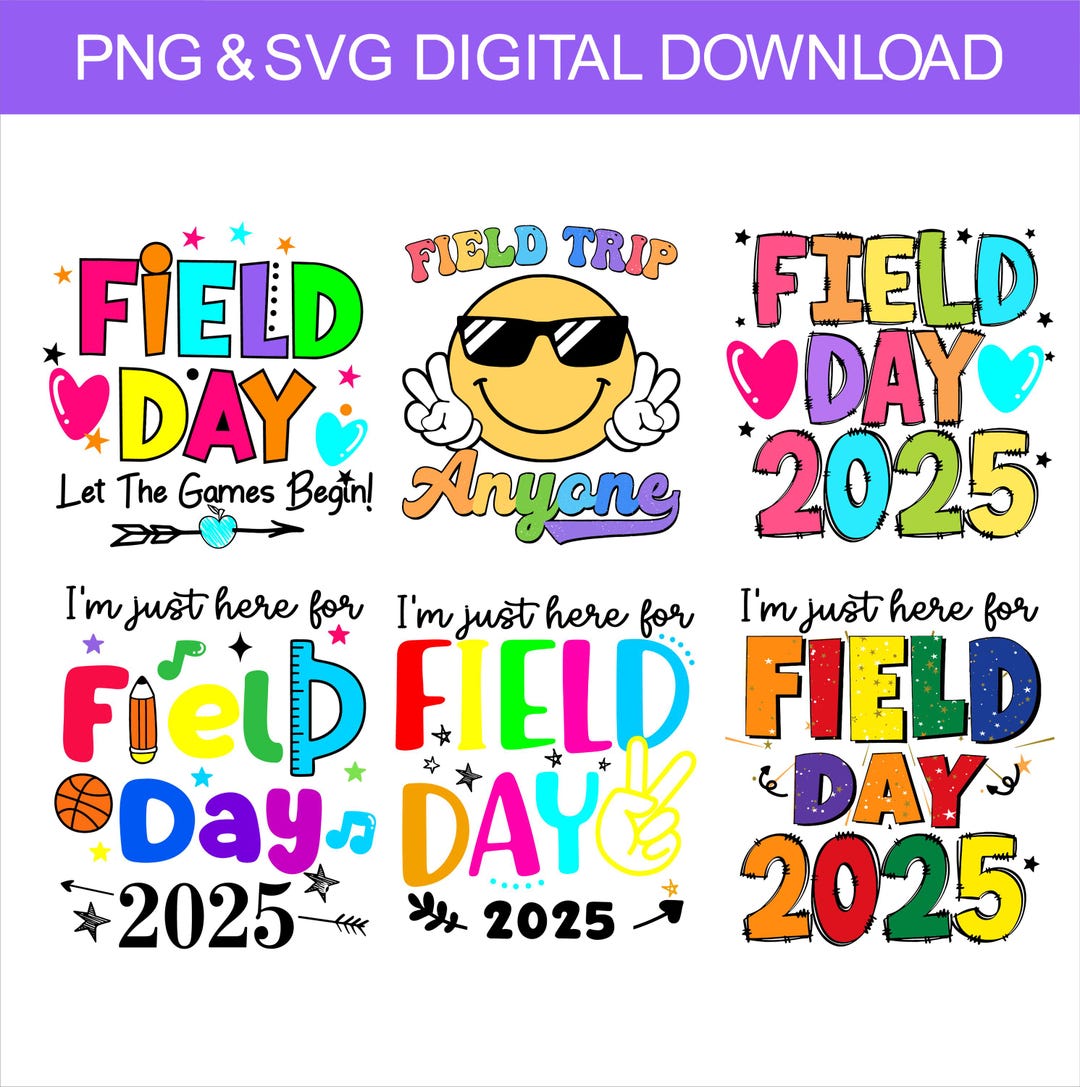 I'm Just Here for Field Day Png Svg Bundle, Field Day SVG, Field Day ...