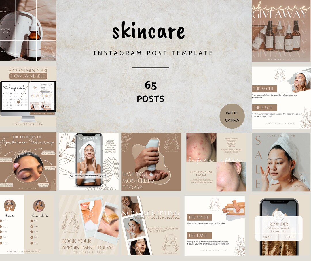 Skin Care Instagram Post Template |social Media Brand Skincare Template ...