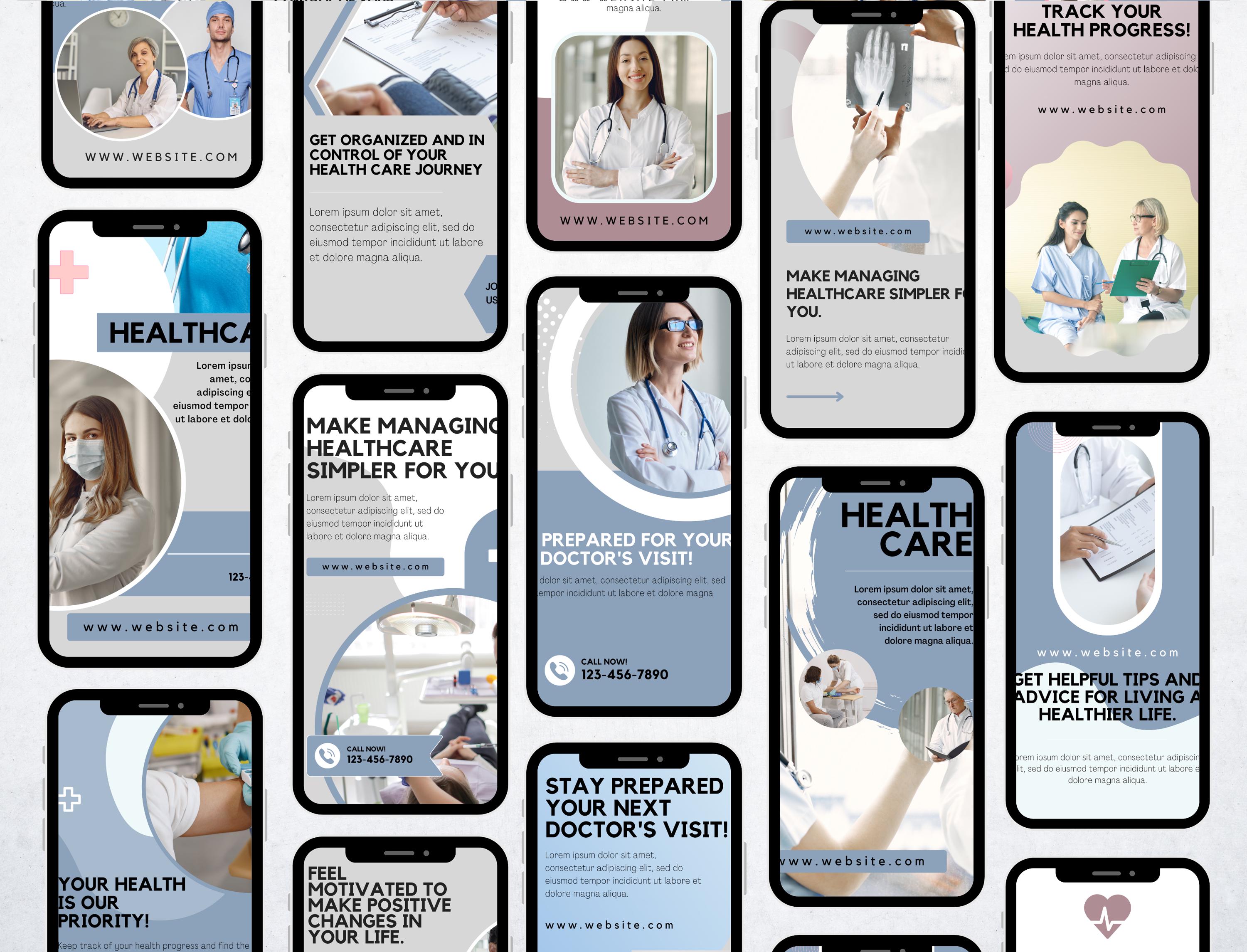 Medical Instagram Post & Story Template, Healthcare Content, Hospital ...