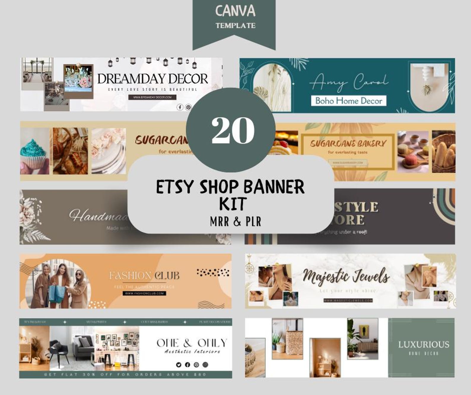 Etsy Banner Template Bundle, Etsy Shop Banners, Etsy Shop Kit, Etsy ...