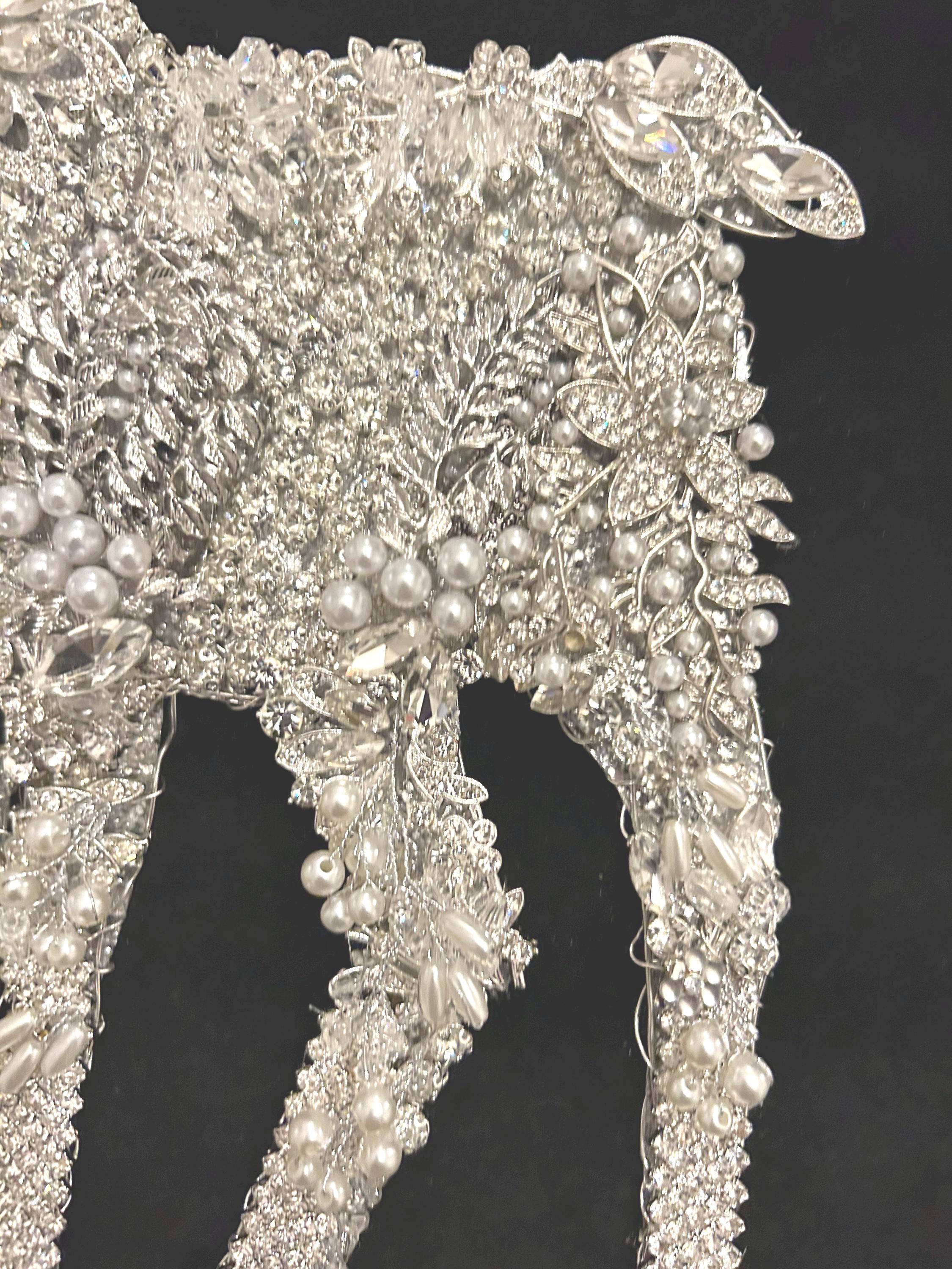 Large OOAK Jeweled Framed Jewelry Art Rhinestone Deer Facing Right - Etsy