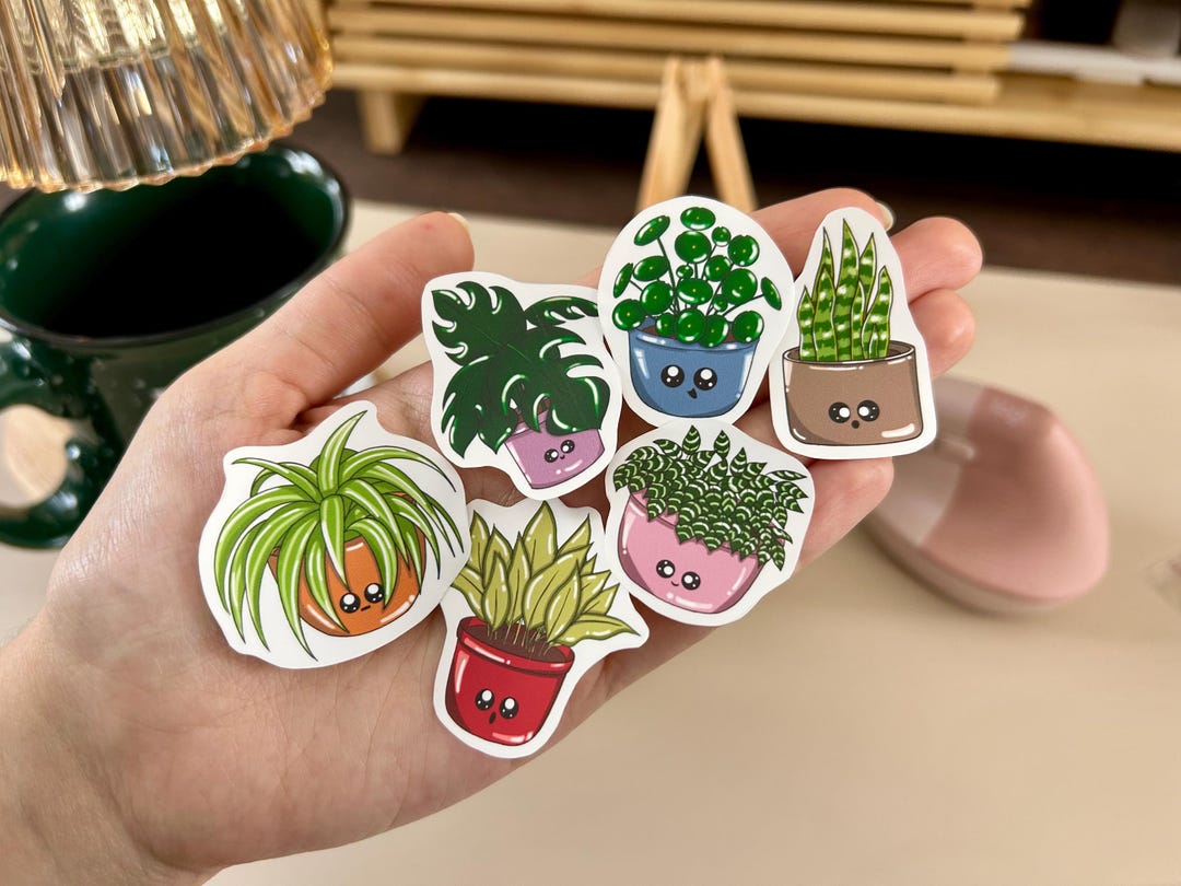 Green Plant Sticker Pack | Hand-drawn Botanical, Leafy Designs ...