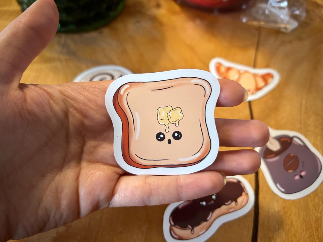 Pastry Stickers Cute, Kawaii Stickers. Fun Pastry. Croissant, Hot ...