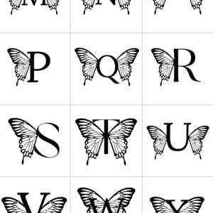 Metal Die Cut Butterfly Alphabet Letter Signs - Etsy
