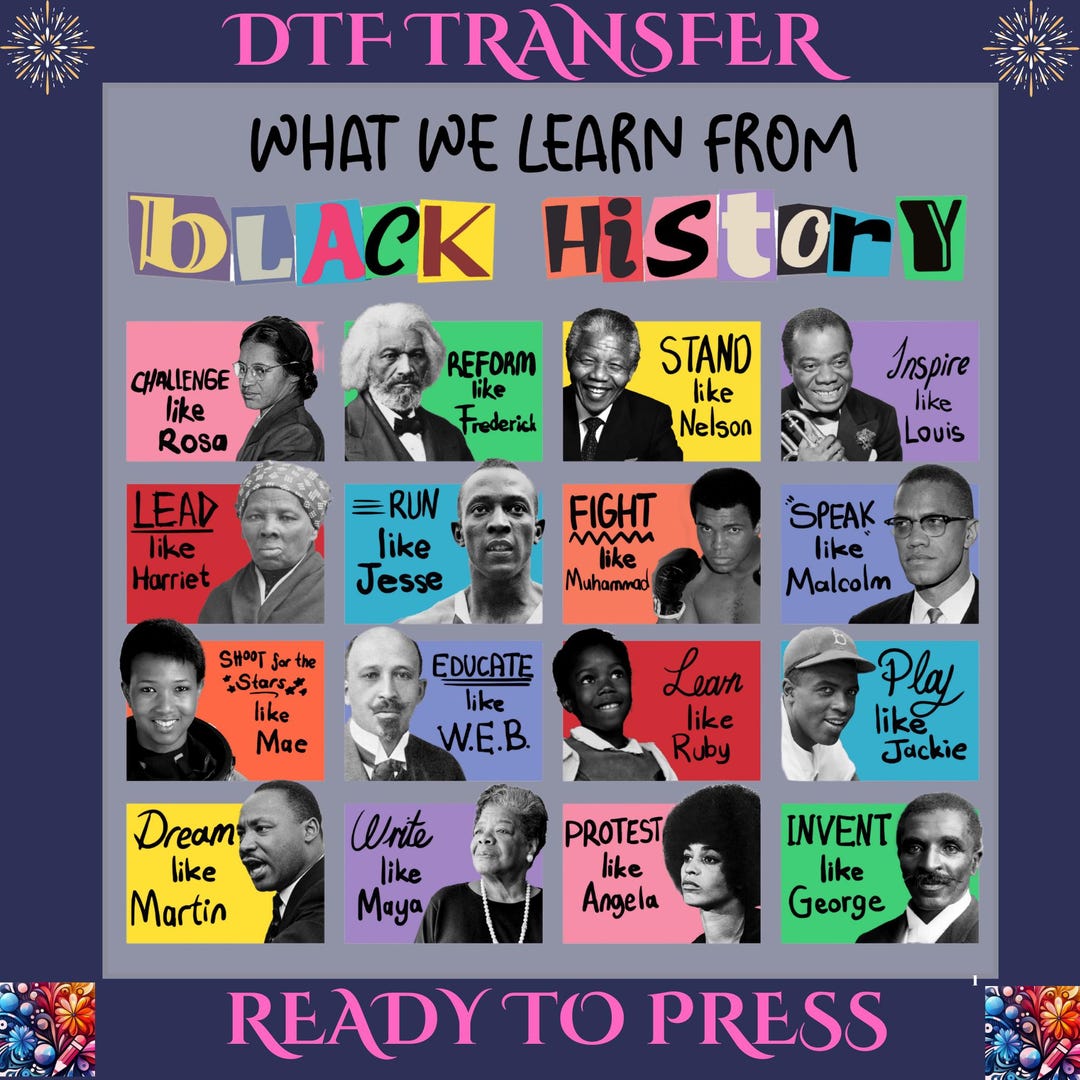 What We Learn From Black Hıstory DTF, Black History Month for Her Gifts ...