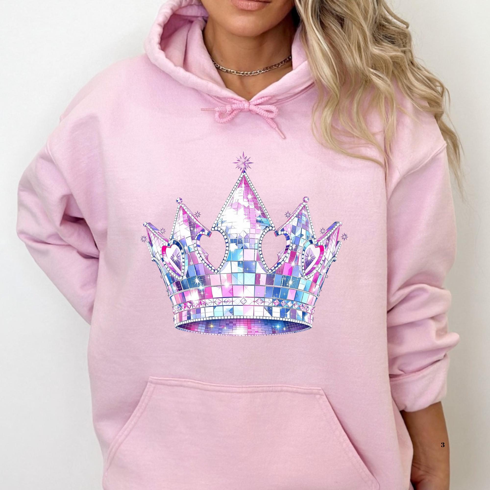 Holographic Queen Crown DTF Transfer: Sparkling Glitter Art - Etsy
