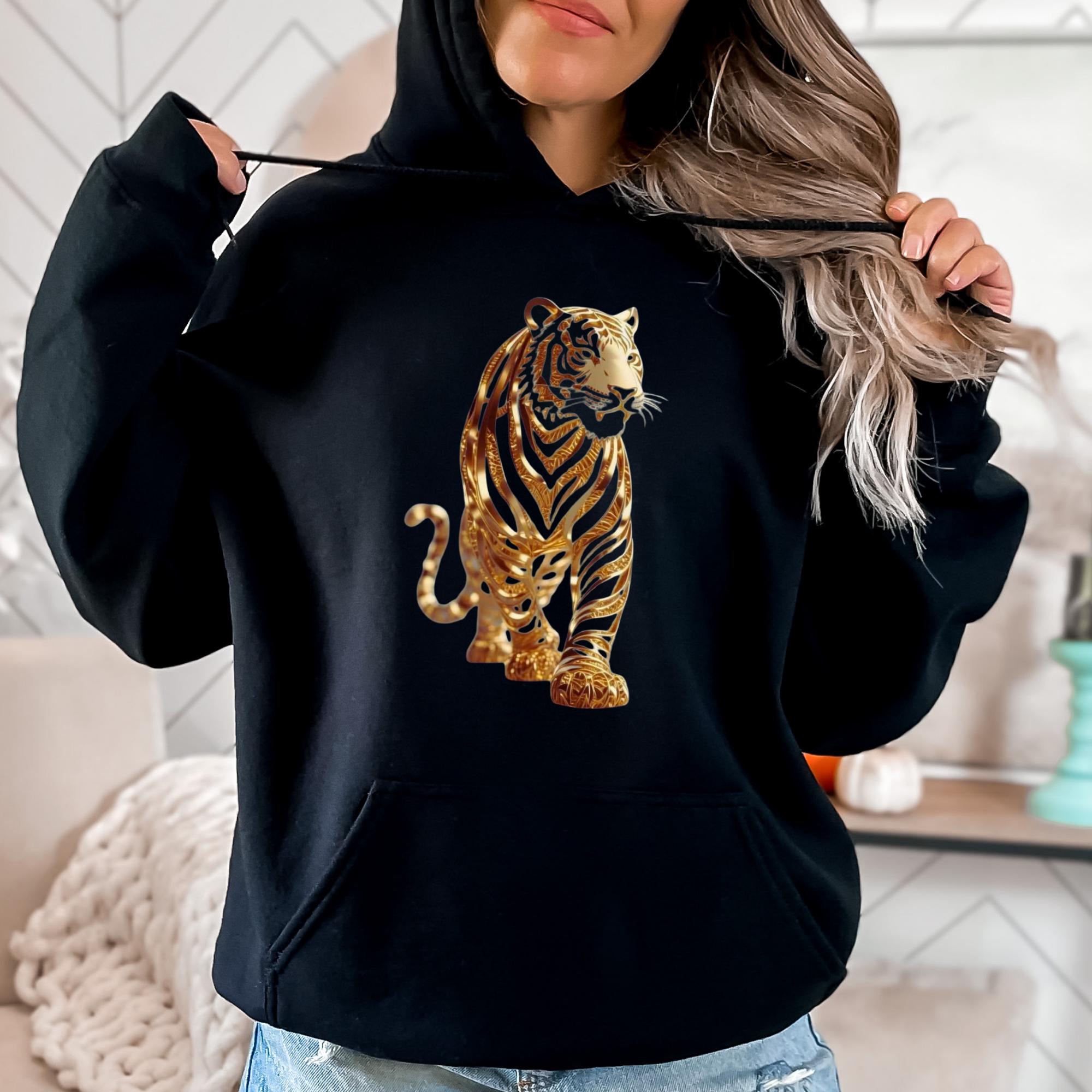 Gold Tiger DTF Transfer: Power & Elegance Animal Shirt Design - Etsy