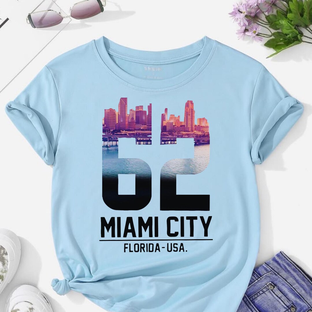 Miami Florida DTF Transfer: Summer Travel Shirt Iron-on Design - Etsy