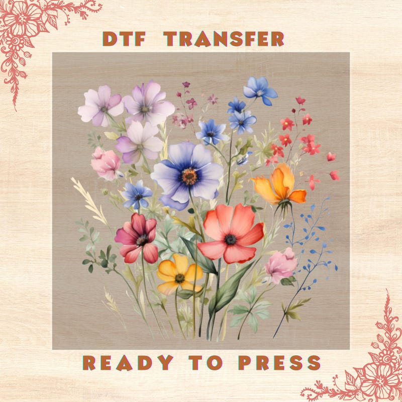 Flower Transfer - Etsy