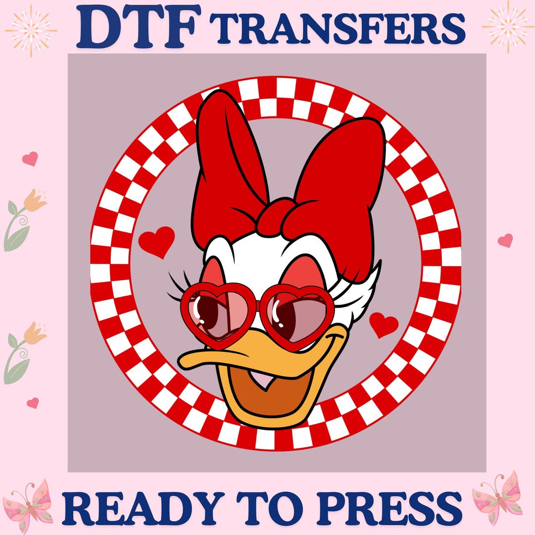 Daisy Duck DTF Transfer, Disney Funny Ready to Press, Duck Gift Prints ...