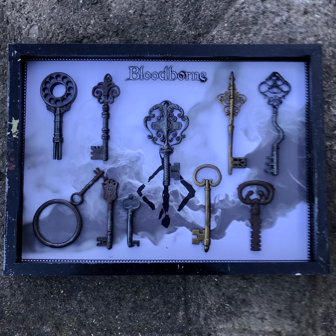 Bloodborne Key's Collection! Handmade 1:1 Scale! A3 Glass Mounted ...