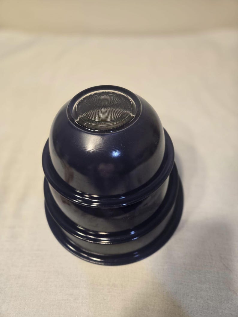 Vintage Pyrex Mixing Bowls, Dark Blue, Clear Bottom, Set of 3 - Etsy