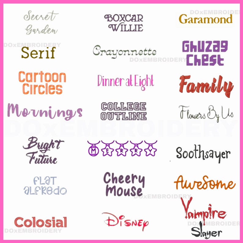 Machine Embroidery Fonts and Alphabets Designs for PFAFF – VP3 & VP4 ...
