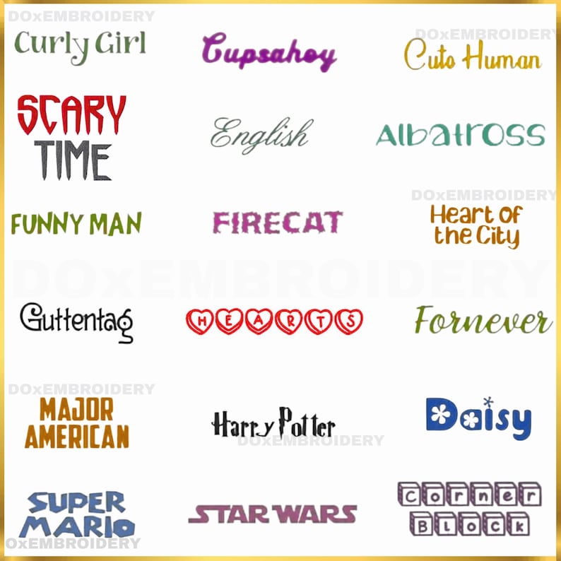 500+ Machine Embroidery Fonts Designs up to 1500 – BX Format for ...