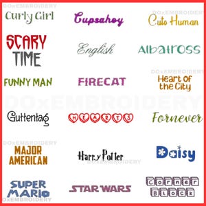 Machine Embroidery Fonts for Janome – JEF Format – Collection of 1500 ...