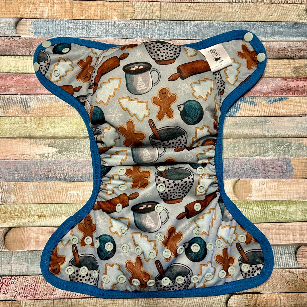 OS Christmas Cookies PUL Cloth Diaper Cover With Snaps Ready - Etsy