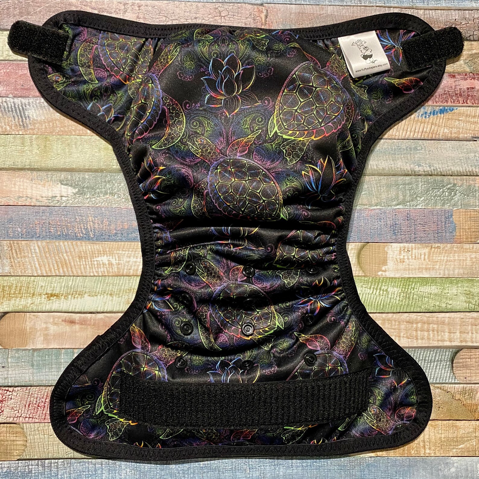 Rainbow Sea Turtle PUL Cloth Diaper Cover With Hook & Loop or - Etsy