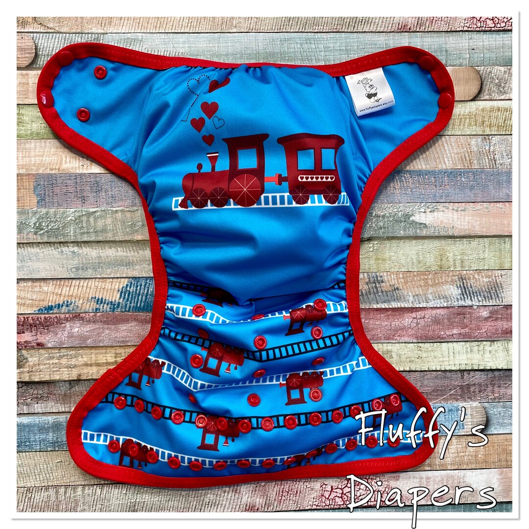 OS I Love Choo Cloth Diaper Cover With Hook & Loop or Snaps Last One - Etsy