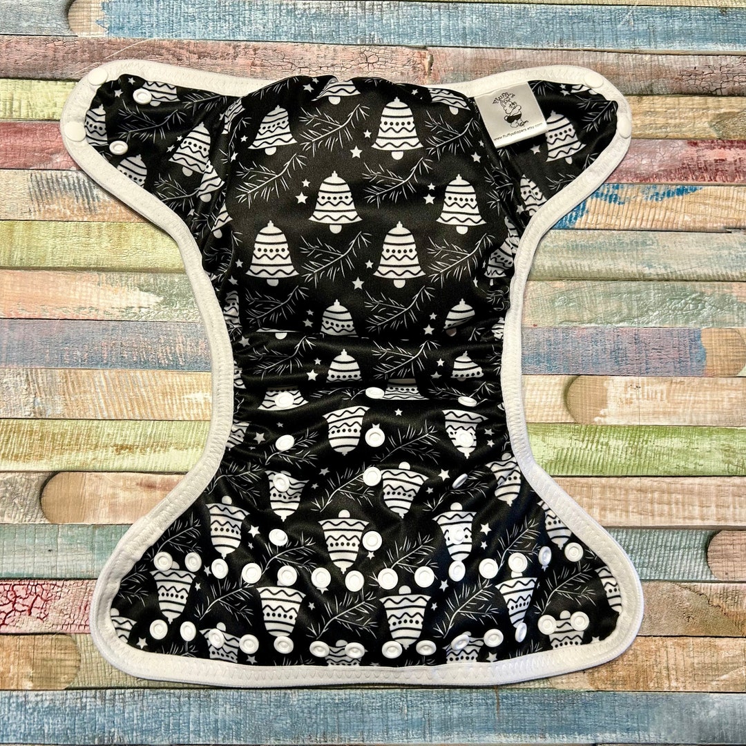 OS Christmas Bells PUL Cloth Diaper Cover One Size With Snaps, Last One ...