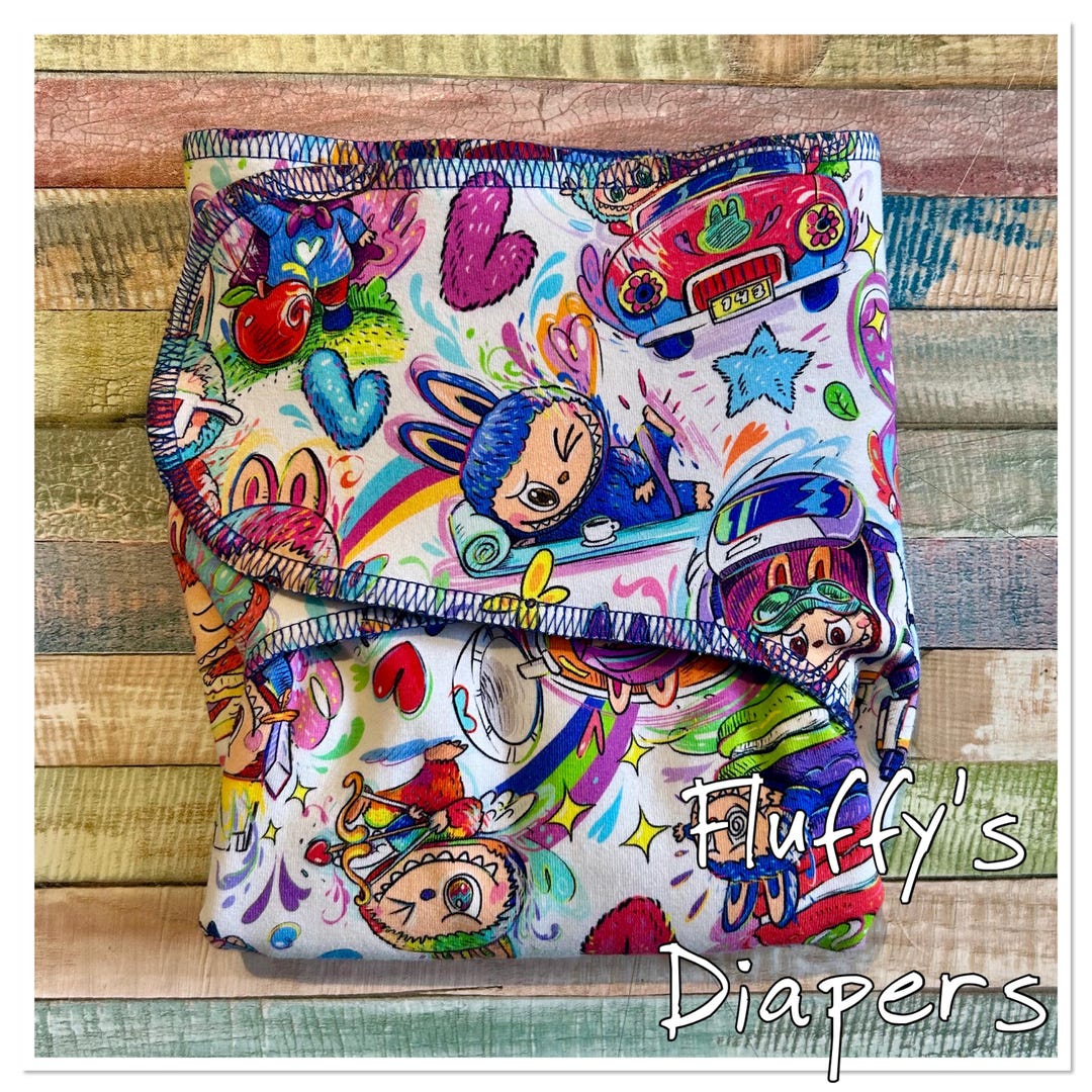 OS Monster Pop 3 Layer Stretchy Preflat Cloth Diaper 10-35lbs - Etsy