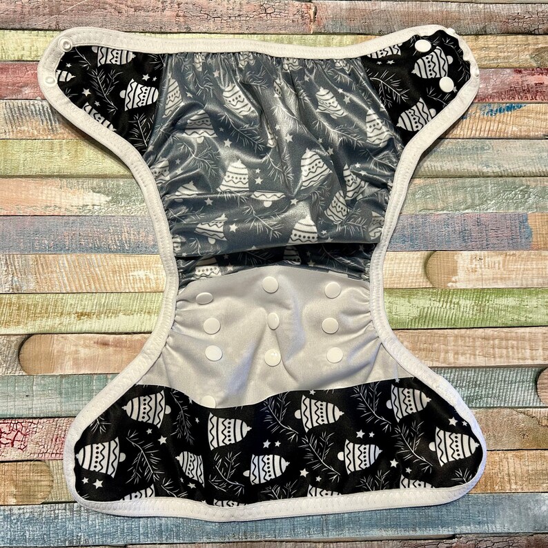 OS Christmas Bells PUL Cloth Diaper Cover With Snaps, Ready to Ship ...