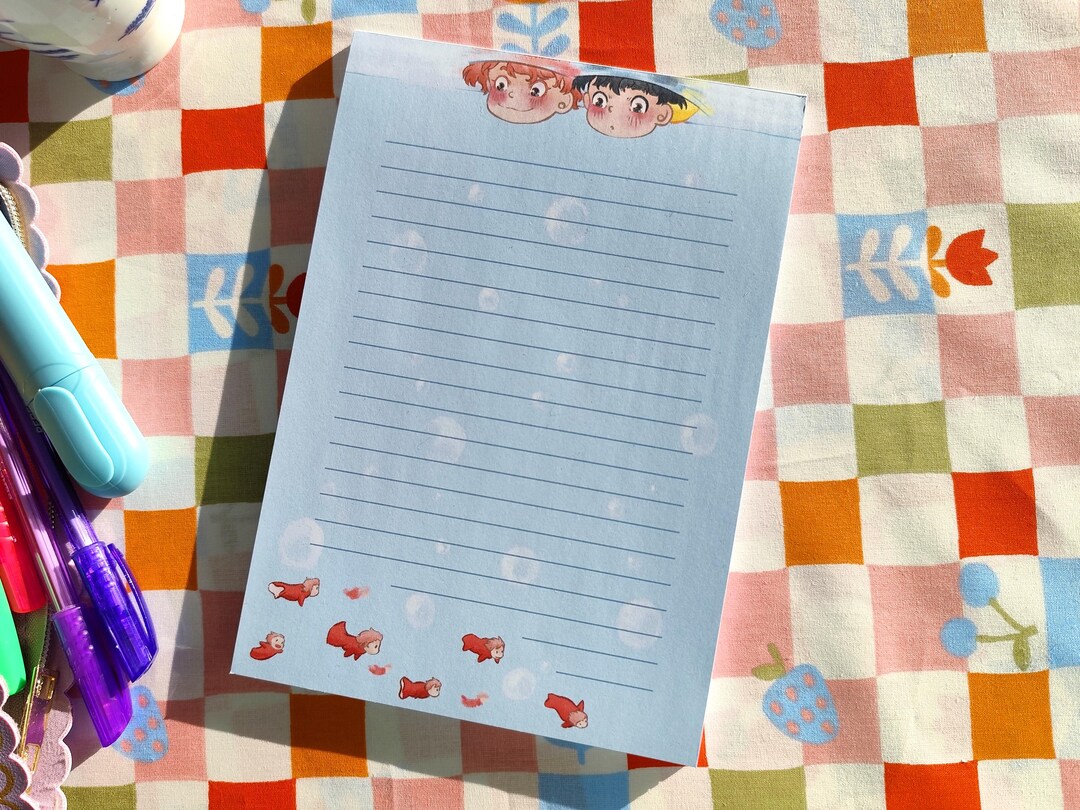 Ponyo on the Cliff Notepad - Studio Ghibli - Etsy