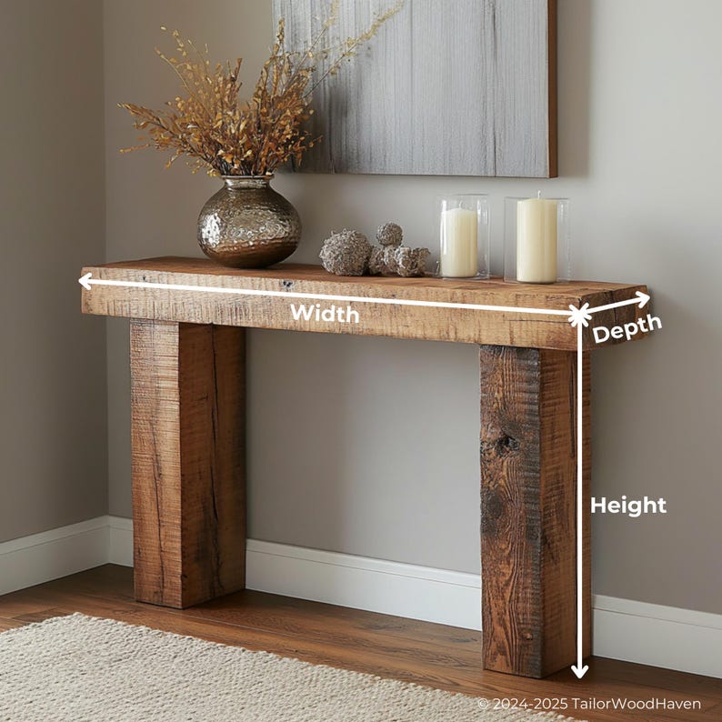 Minimalist Farmhouse Narrow Console Table for Modern Homes - Etsy