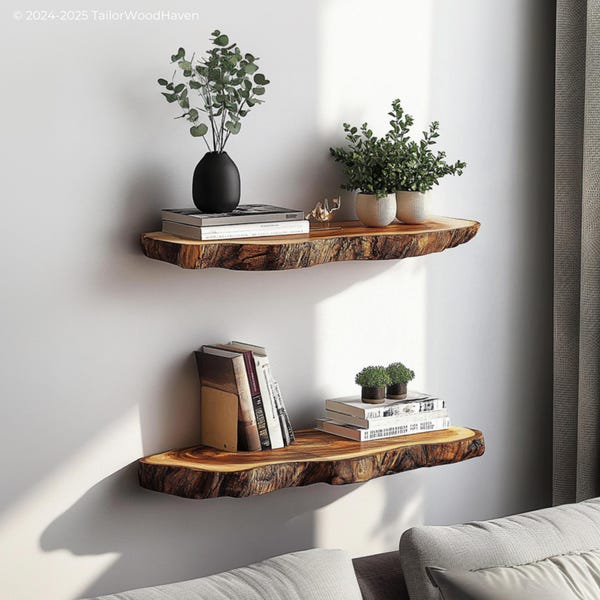 Log Shelves - Etsy