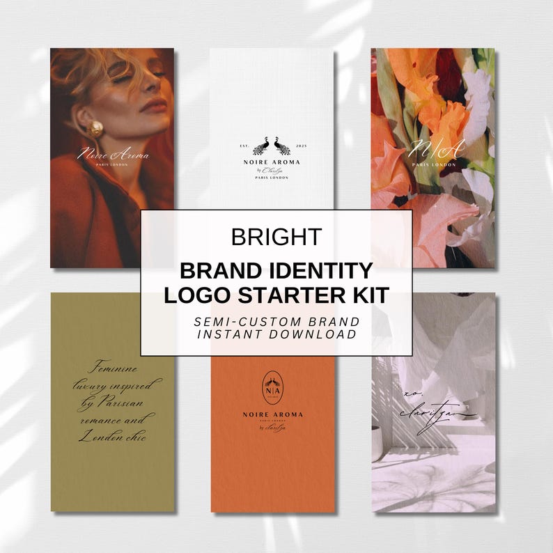 Luxury Brand Identity Logo Starter Kit | Feminine Branding Design ...