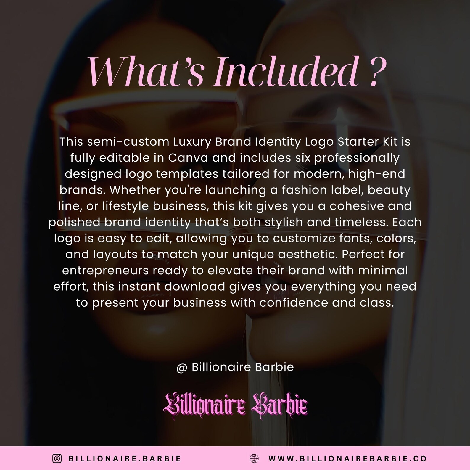 Luxury Brand Identity Logo Starter Kit | Feminine Branding Design ...
