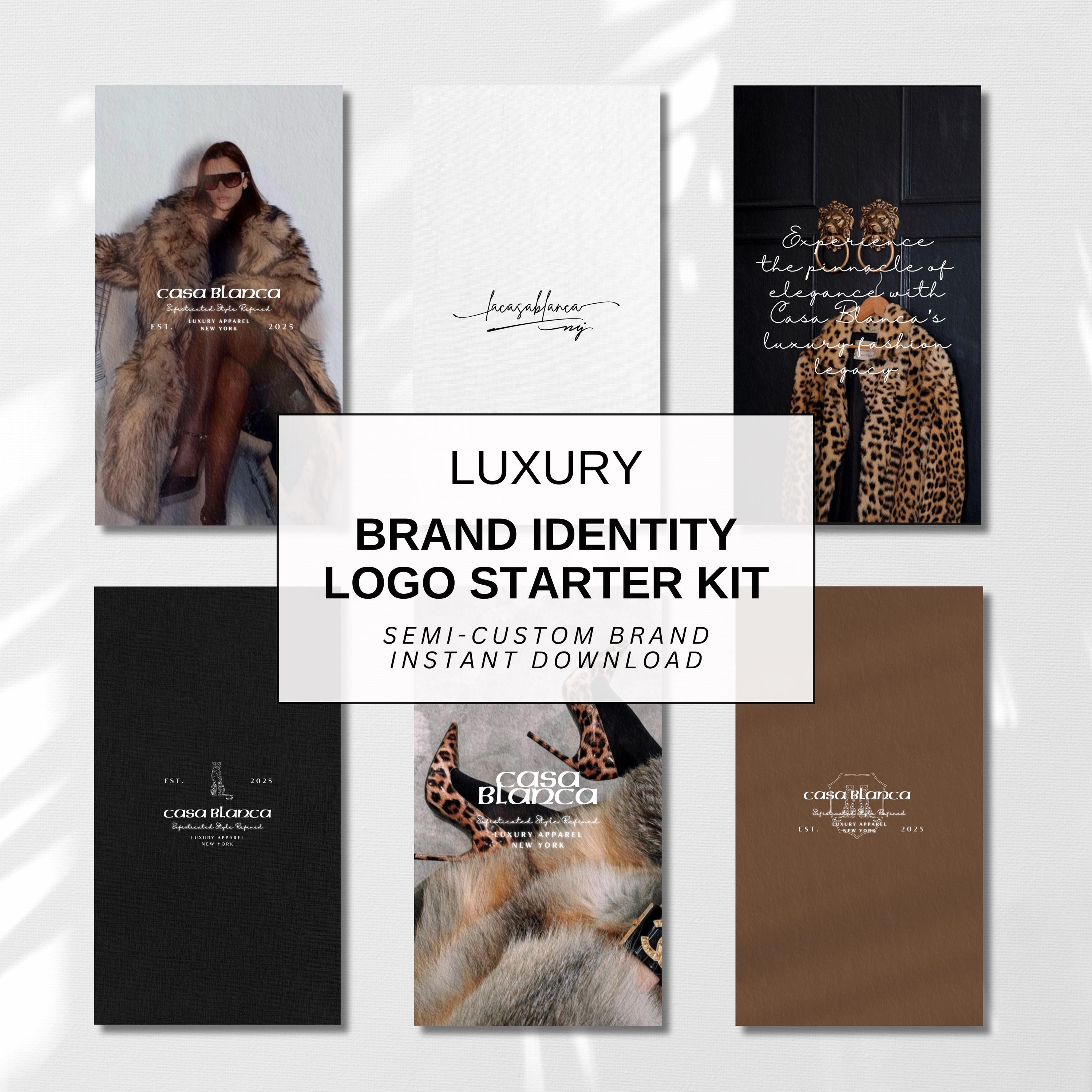 Luxury Brand Identity Logo Starter Kit | Feminine Branding Design ...