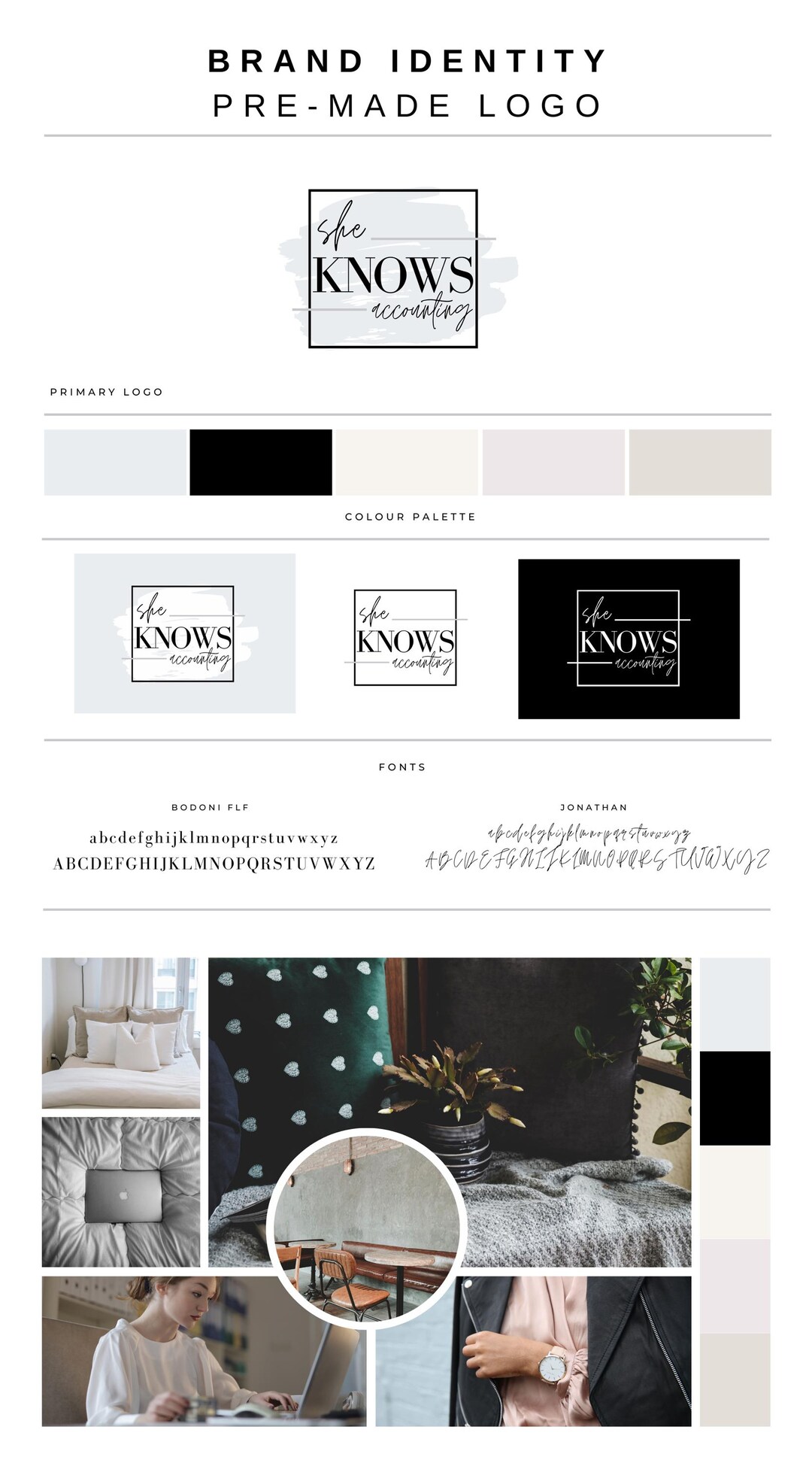 Editable Pre-made Brand Identity Package Done for You Graphic Design ...