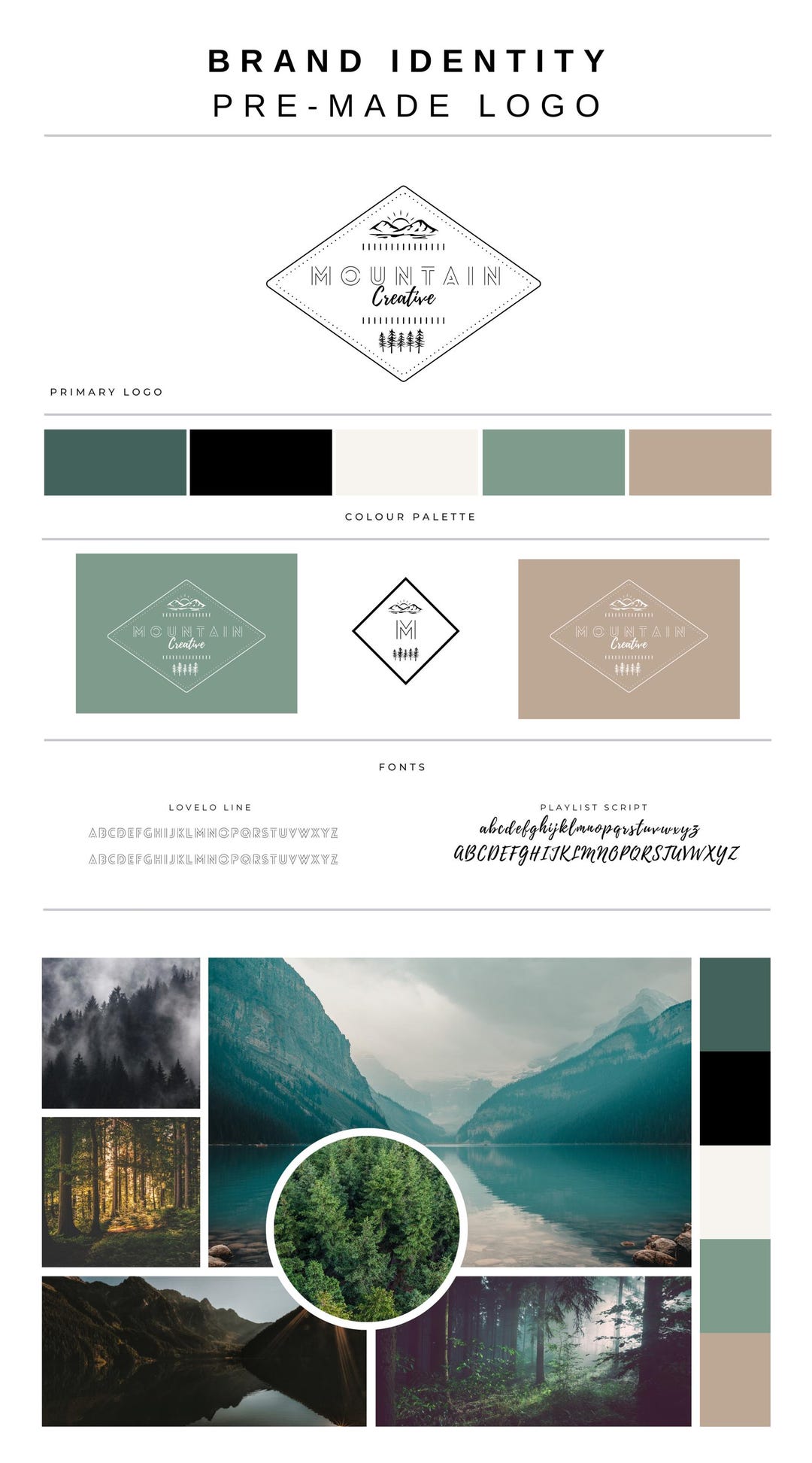 Editable Pre-made Brand Identity Package Done for You Graphic Design ...