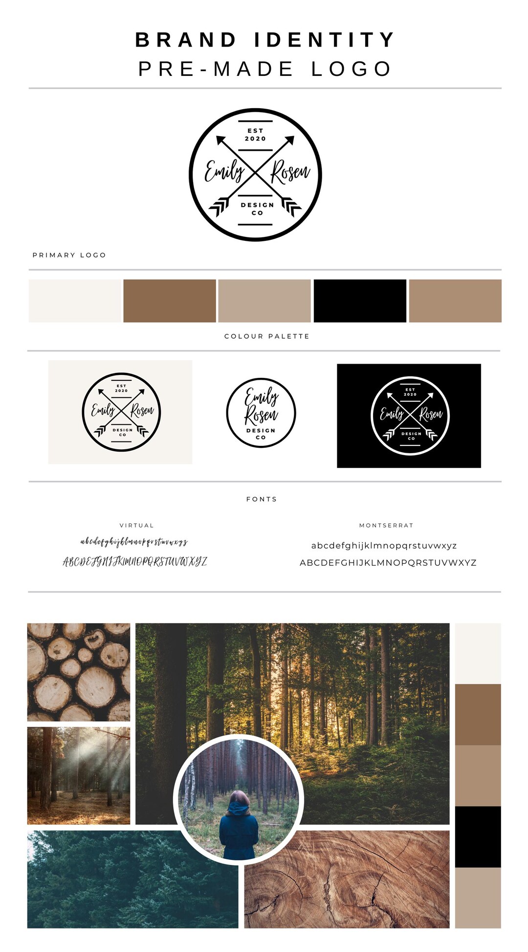 Editable Pre-made Brand Identity Package Done for You Graphic Design ...