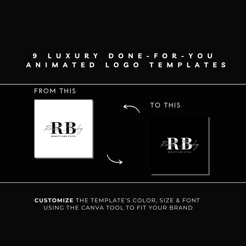 Luxe Animated Logo Design Templates for Women Small Business | 16 ...