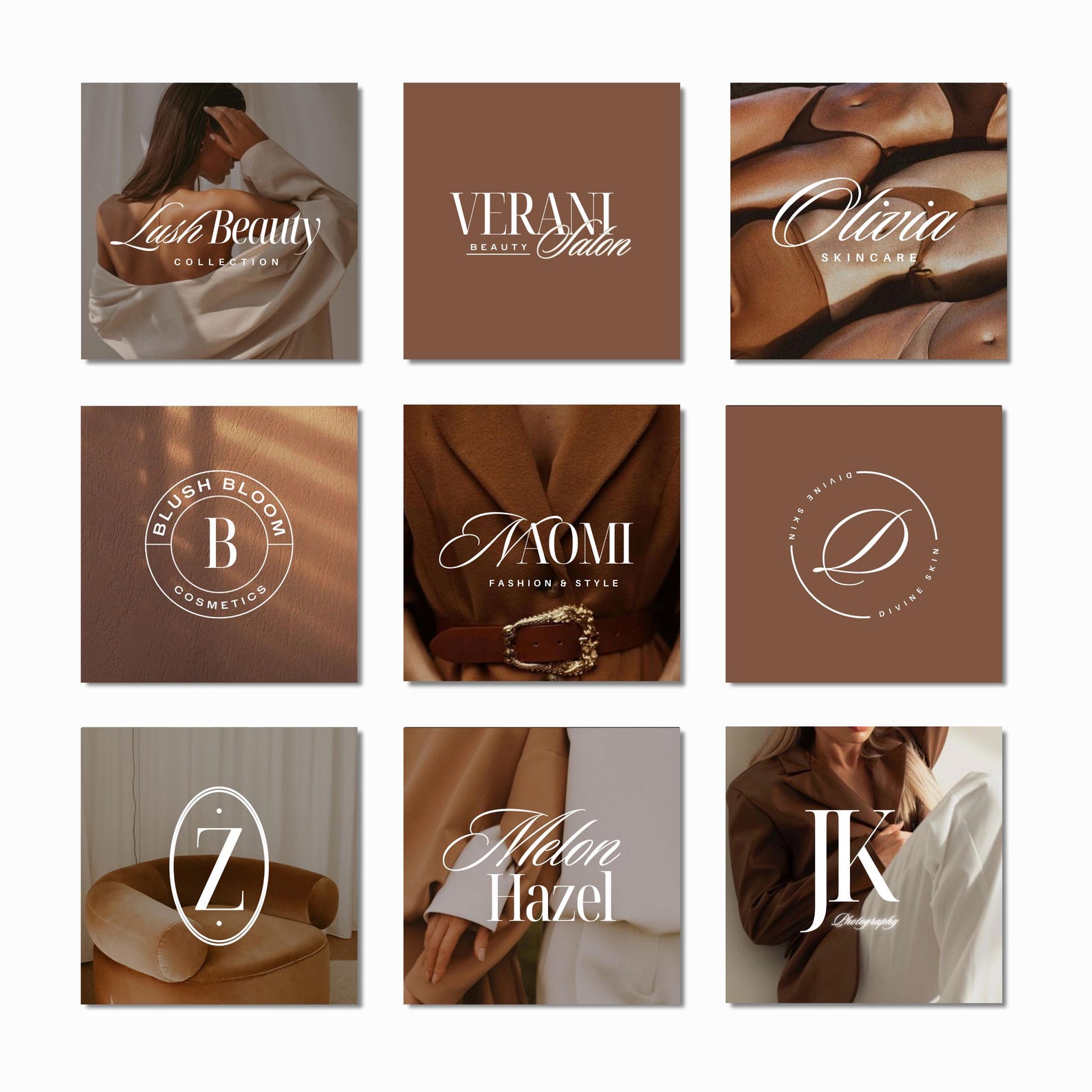 Neutral Animated Logo Design Templates for Women Small Business ...